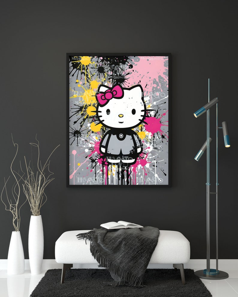 Cute Kitty Cat Series 4 Crazy Poster Pop Art, Wall Art Print Download ...