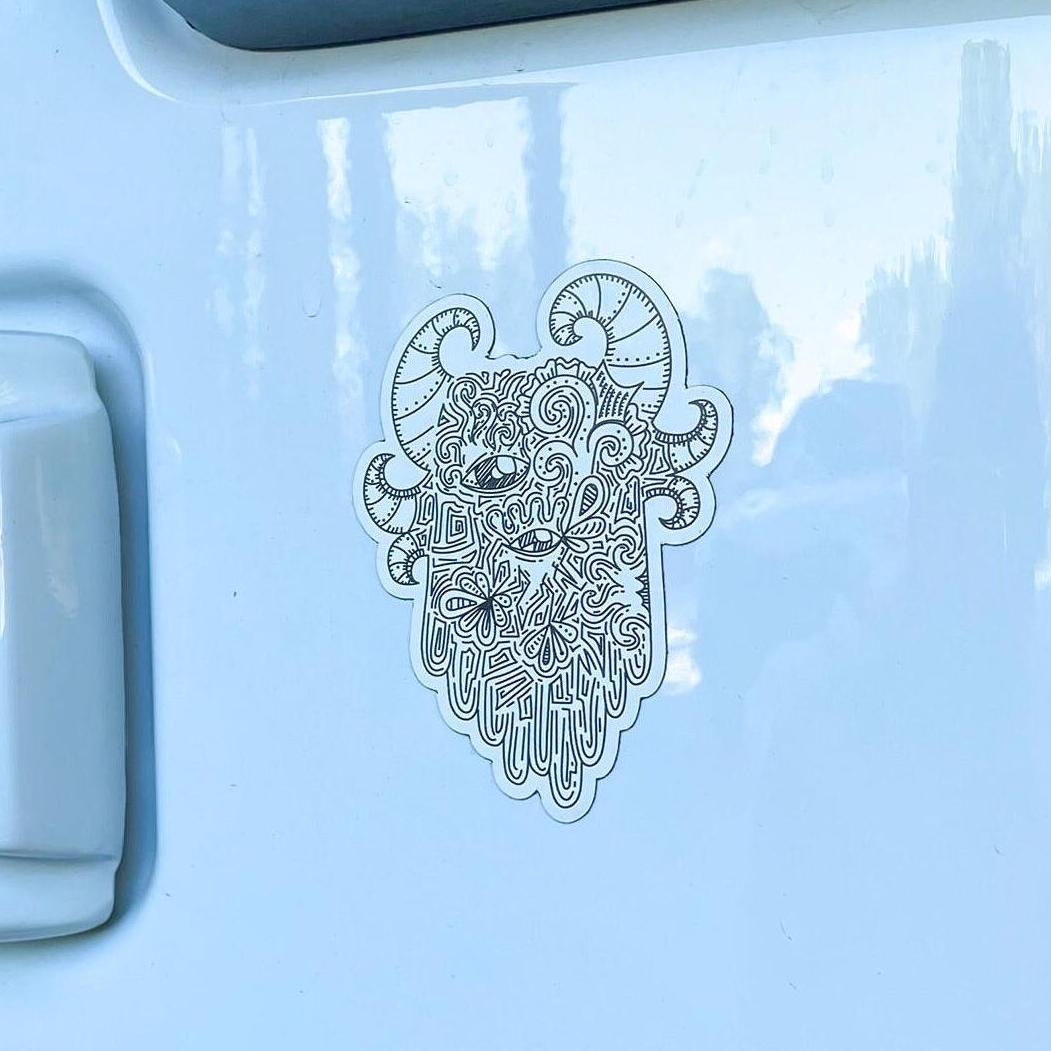 Zentangle, Zentangle Magnet, Monster, Monsters, Cryptid, Groovy Magnet ...