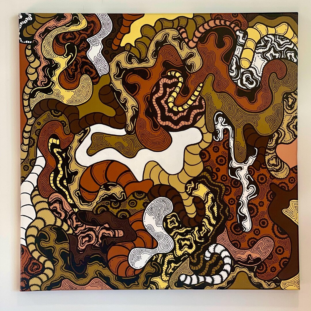 Zentangle Art, Groovy Painting, Large Painting, Acrylic Abstract ...