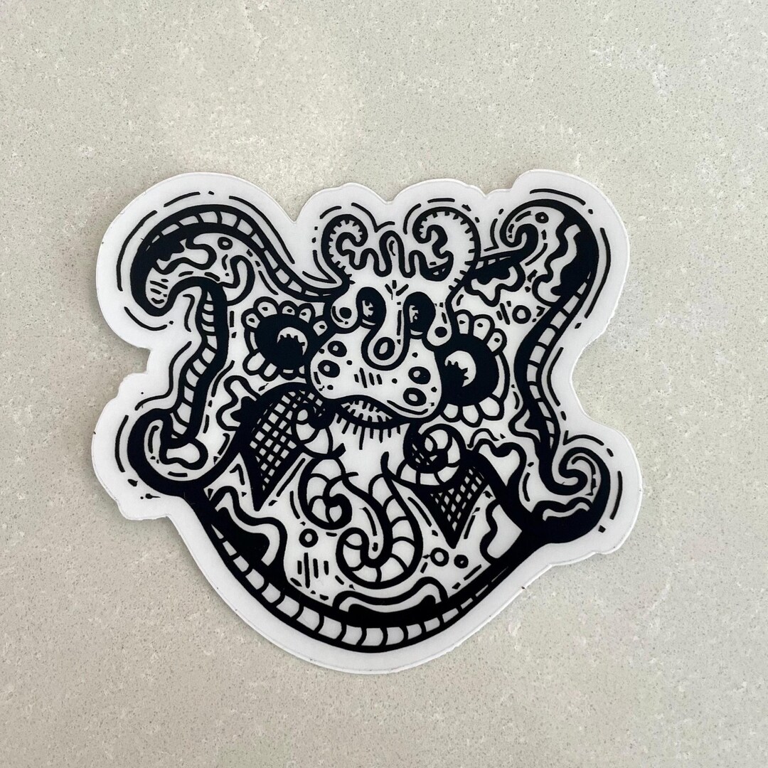 Monster Sticker, Translucent Sticker, Trippy Sticker, Psychedelic ...