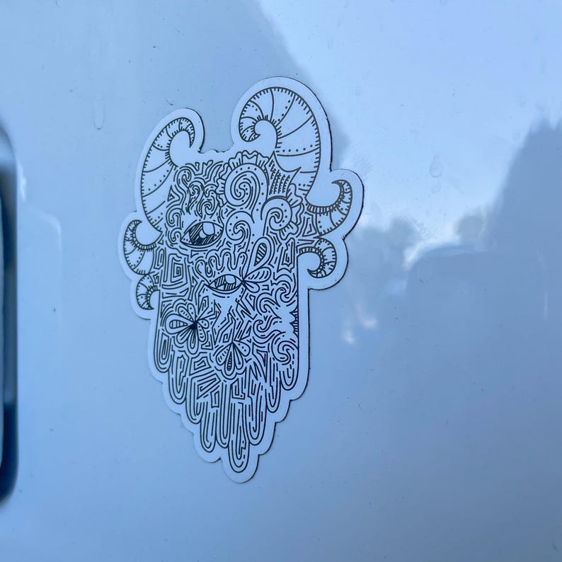 Zentangle, Zentangle Magnet, Monster, Monsters, Cryptid, Groovy Magnet ...