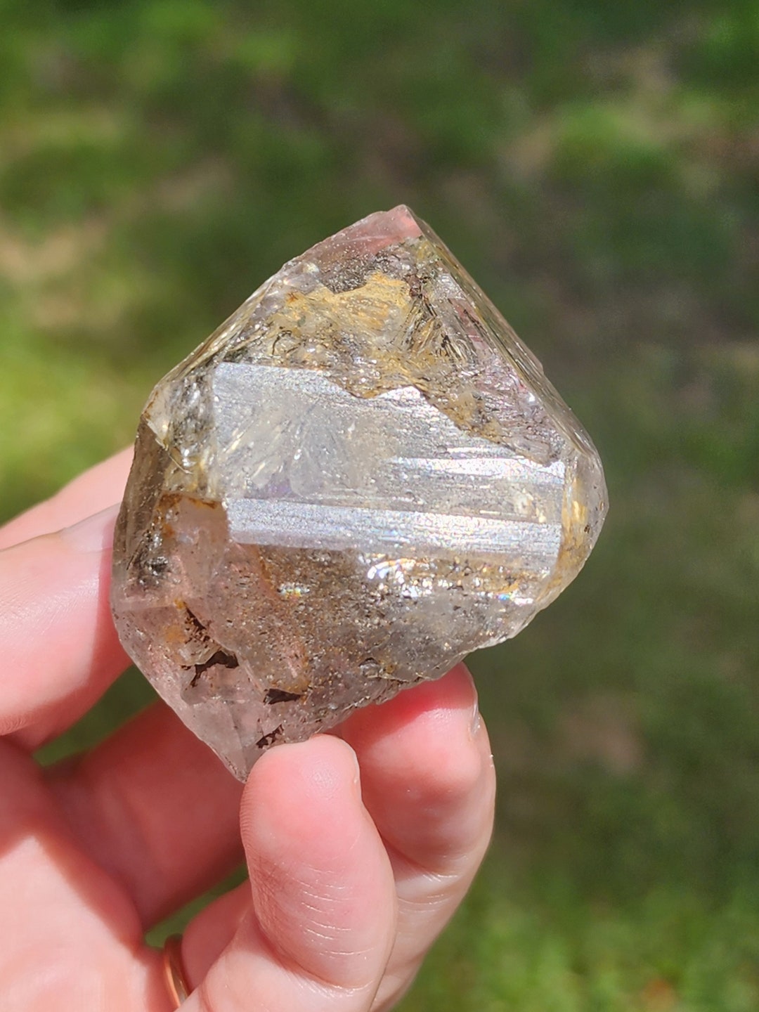Elestial Quartz Crystal Specimen With Plastic Display Stand #7 - Etsy