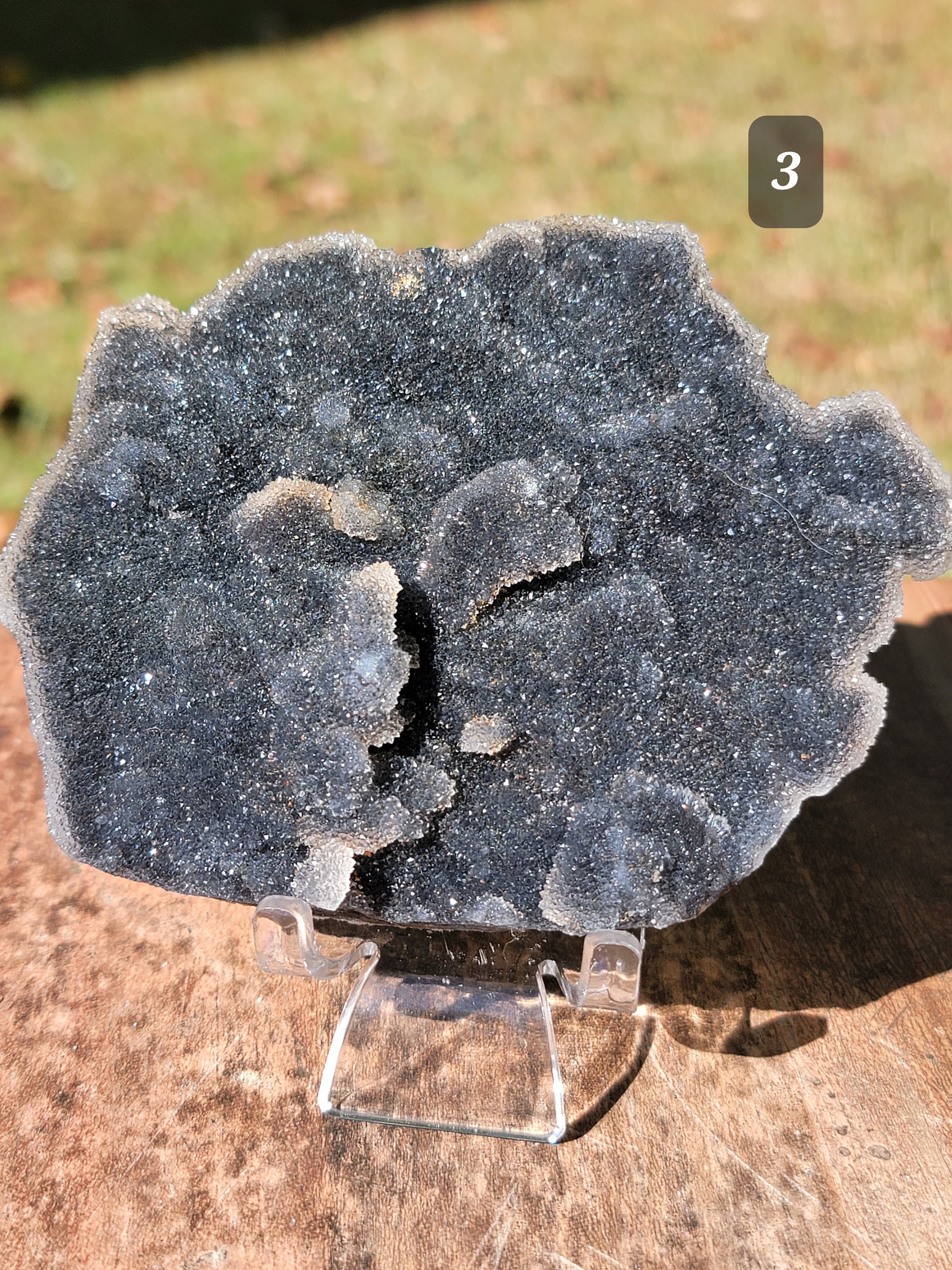 Sphalerite Specimen With Display Stand | Black Chalcedony | Sparkly ...