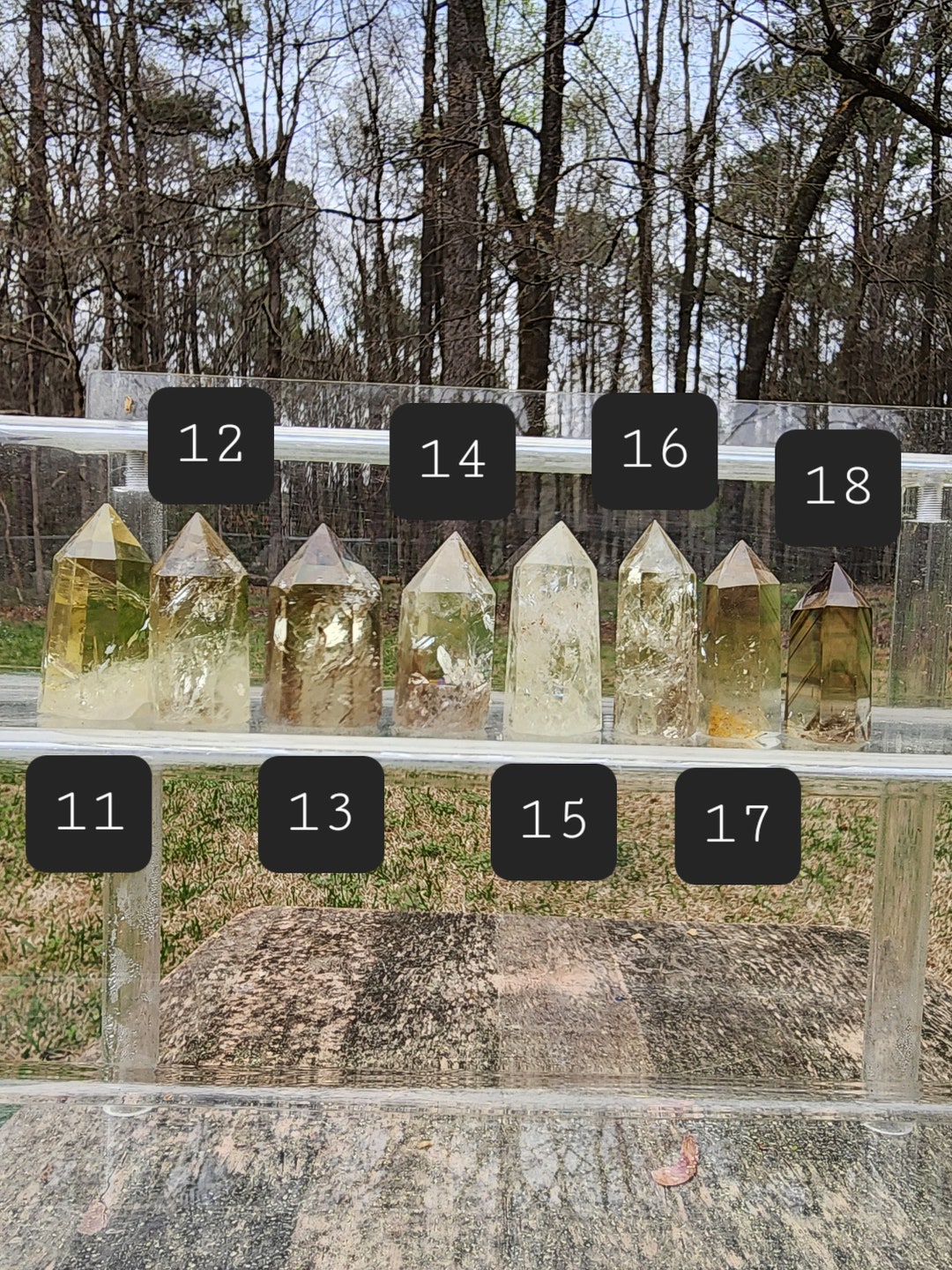 Mini Citrine Towers | Natural Crystal Tower | Rainbow Inclusion ...