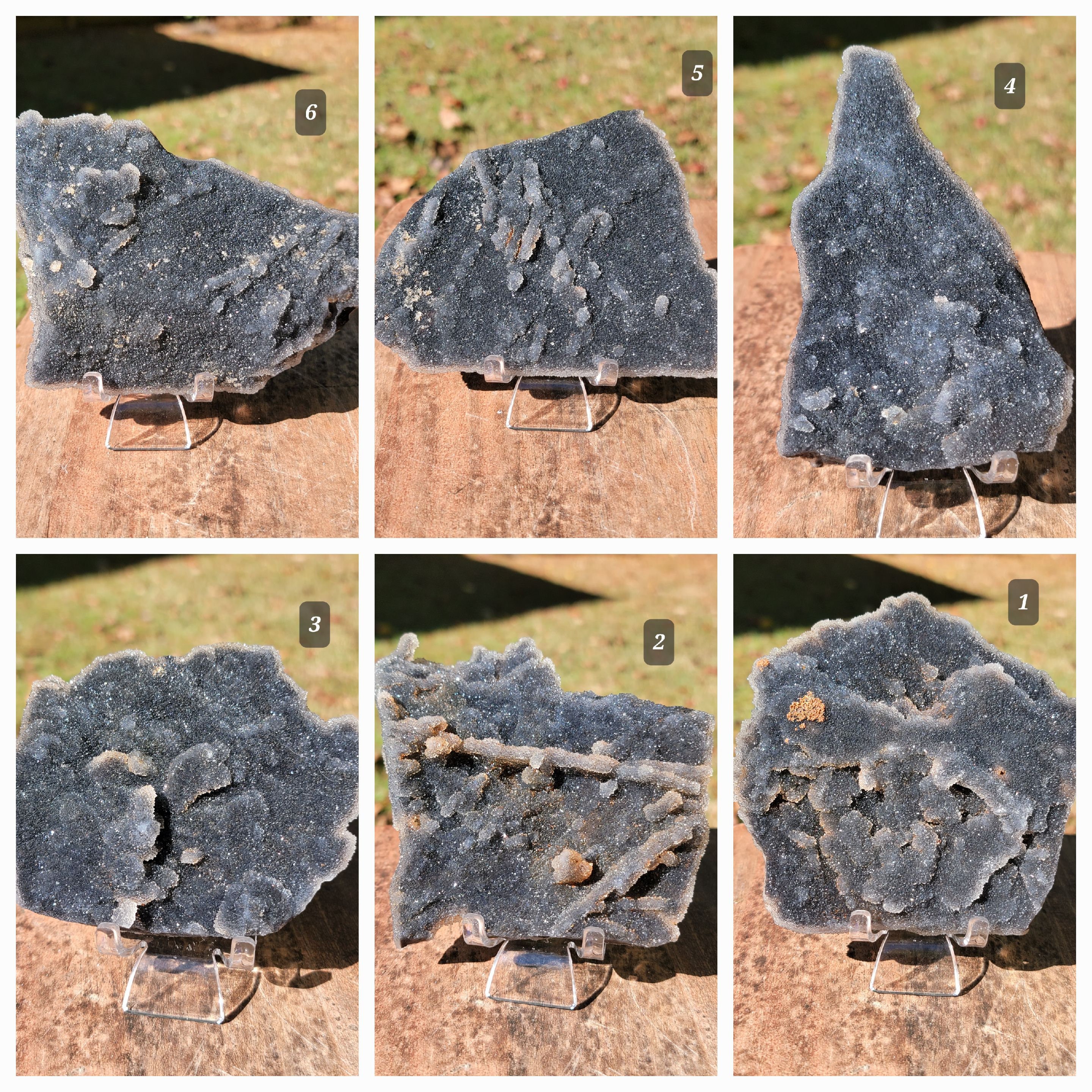 Sphalerite Specimen With Display Stand | Black Chalcedony | Sparkly ...