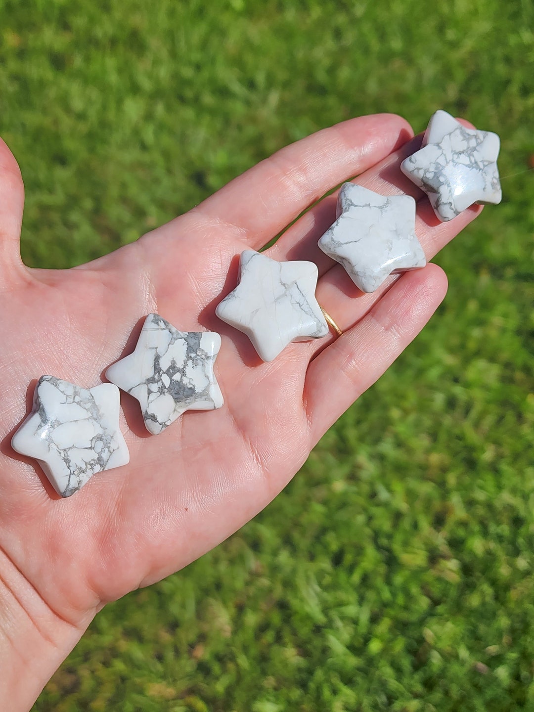 Mini Crystal Star Howlite Mini Crystal Carving 1 Inch - Etsy