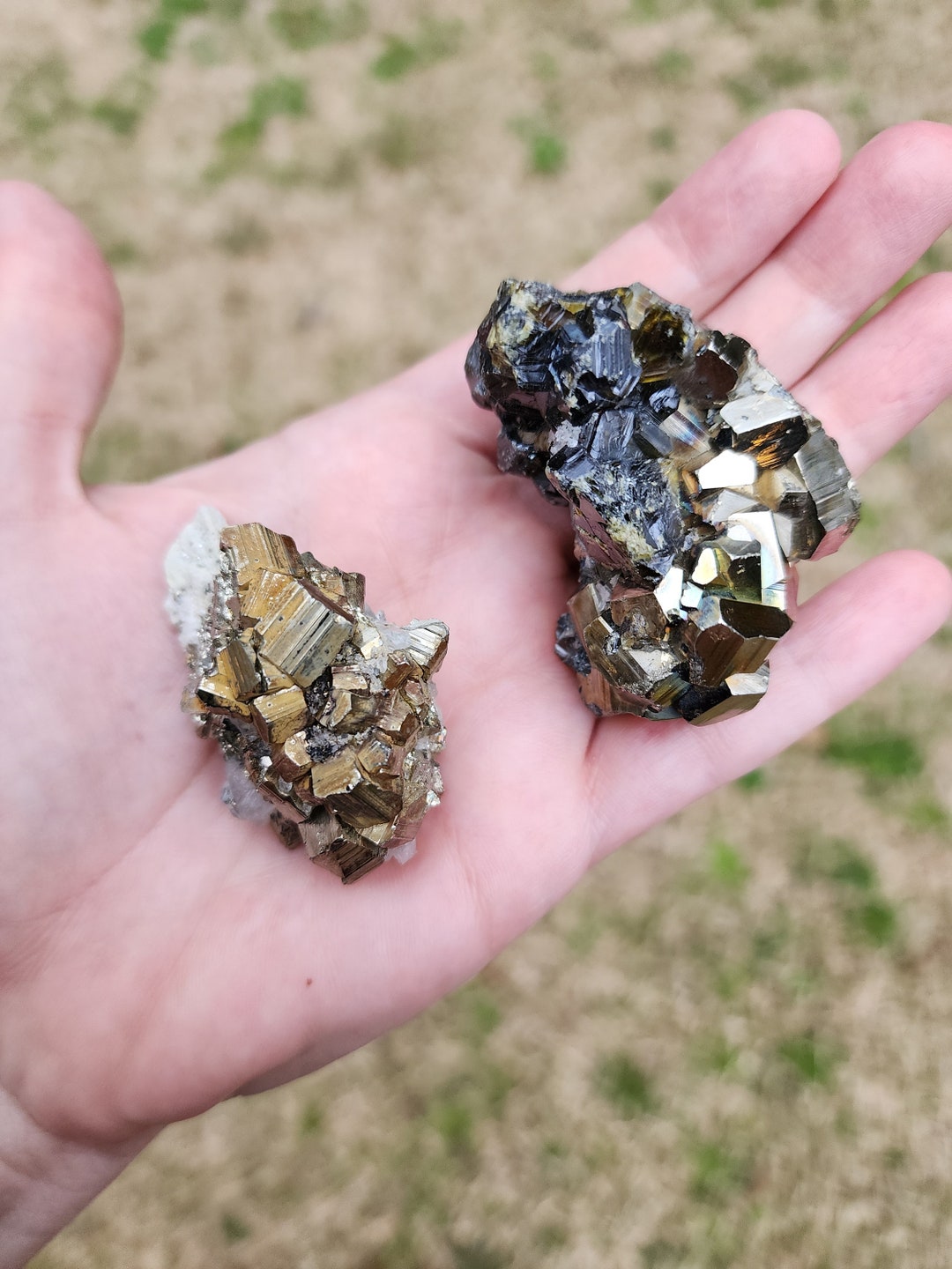 Pyritohedron in Matrix | Pyrite Specimen | Display Stand Included - Etsy