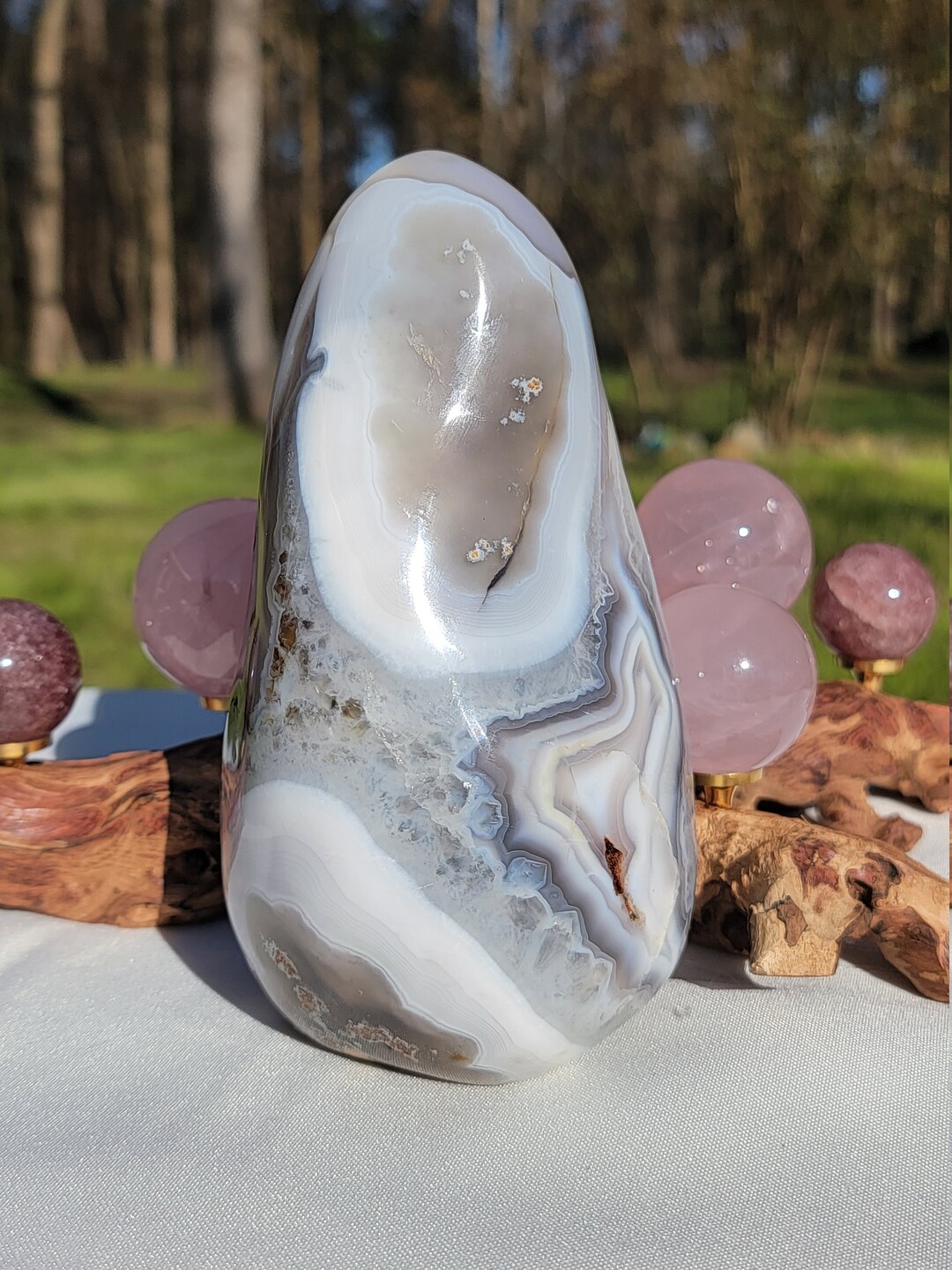 Banded Agate Free Form | Crystal Decor | Height 6 Inches | Weight 1.2kg ...