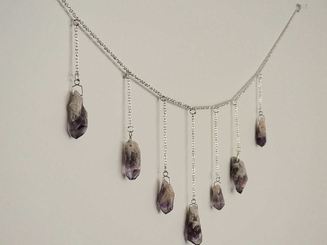 Amethyst Wall Hanging | Crystal Wall Hanging | Amethyst Garland ...