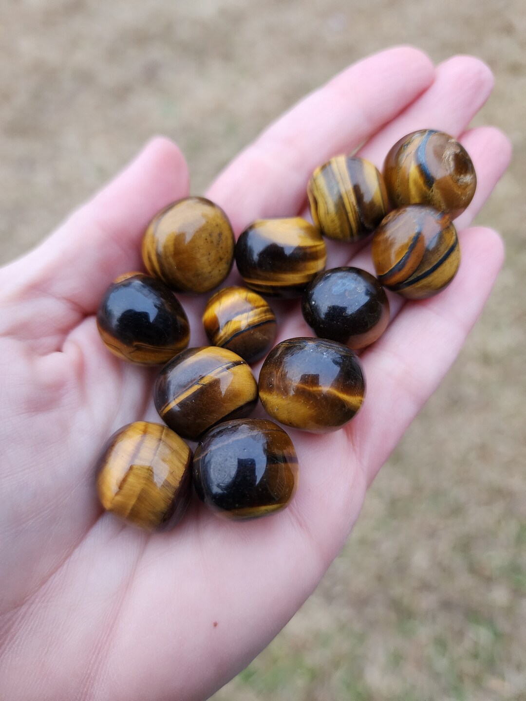 Tumbled Tiger Eye Stones | .5-1 Inch, Set of 5 - Etsy