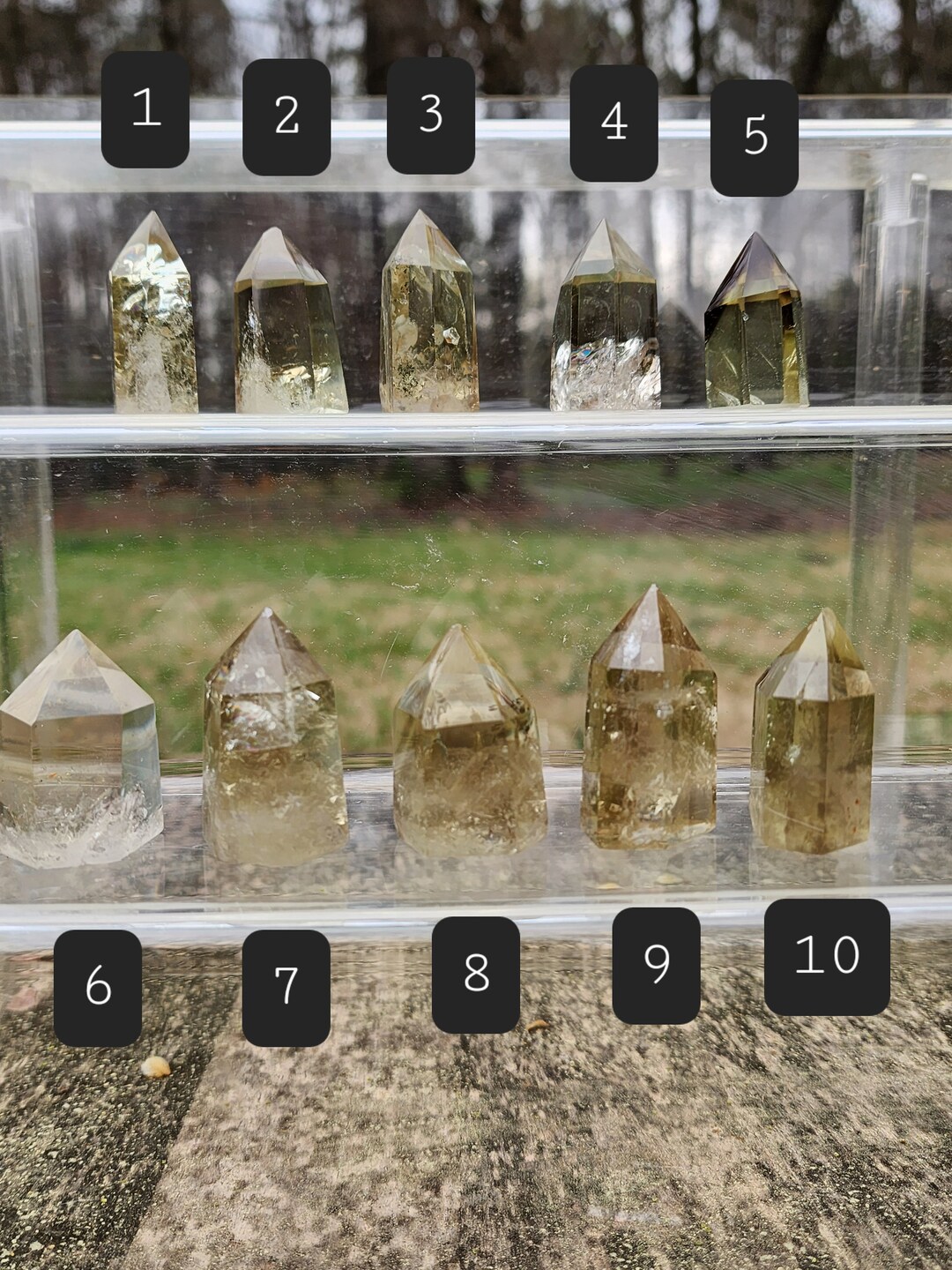 Mini Citrine Towers | Natural Crystal Tower | Rainbow Inclusion ...