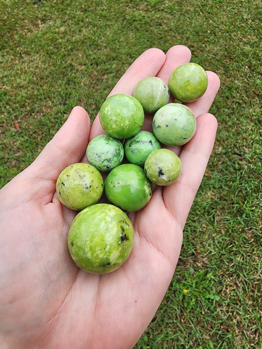 Pyromorphite Mini Sphere Crystal Mini Sphere 17-28 Mm Wide Green ...