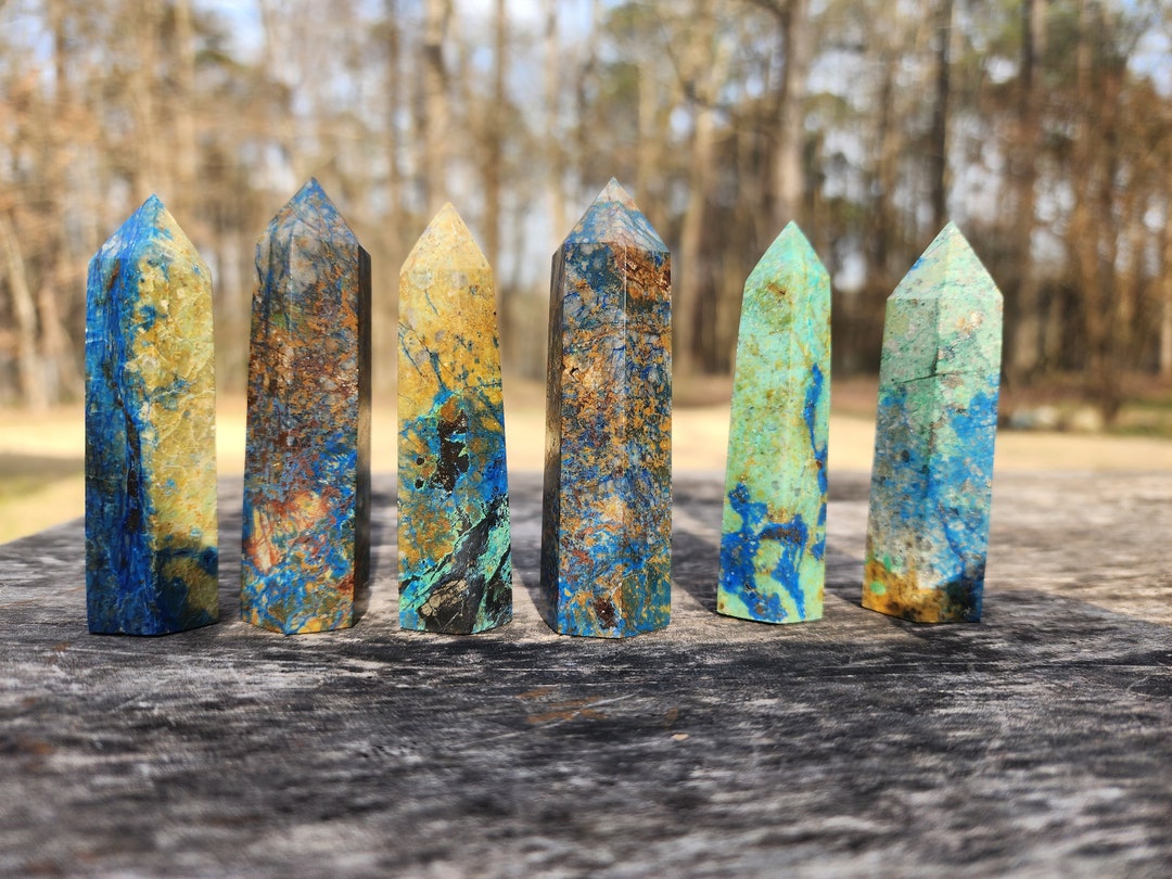Phoenix Stone Towers | Crystal Tower | Malachite Chrysocolla Turquoise ...