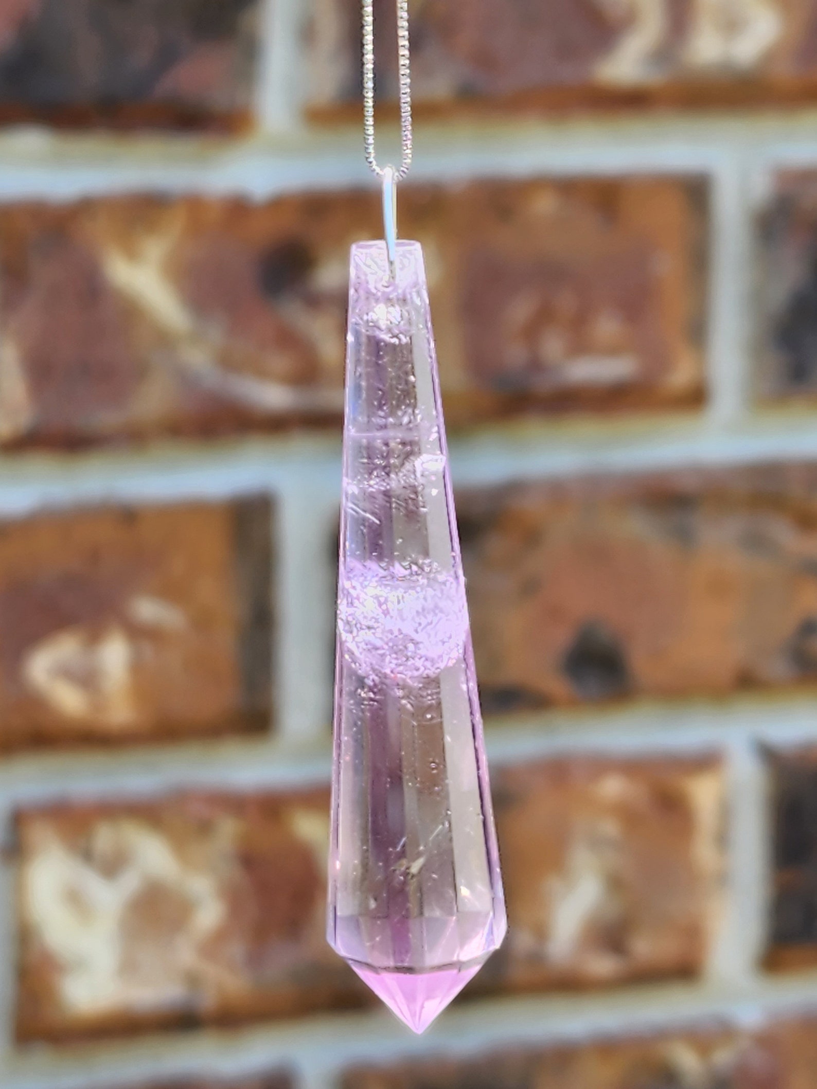 Amethyst Vogel Pendulum Pendant | 3 Inches by .4 Inches | 925 Sterling ...