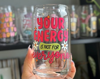 Fun Coffee Cup | Cute Iced Coffee Glass | Glass Cup | Coffee Glass ...