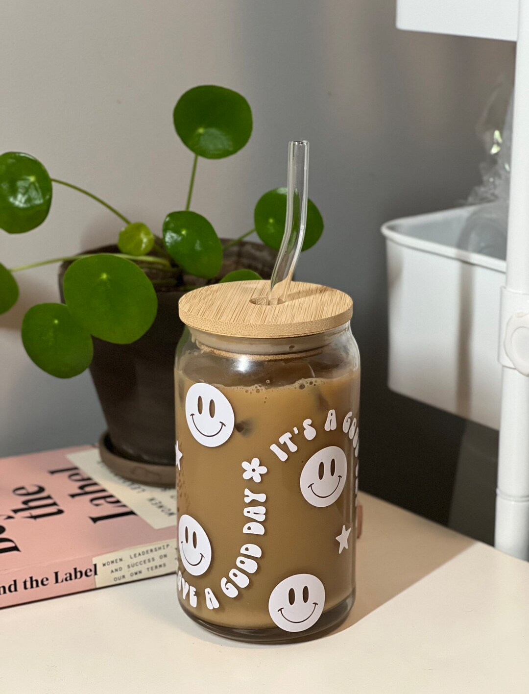 Inspirational Glass Cup | Iced Coffee Cup | Glass Cup | Coffee Glass ...