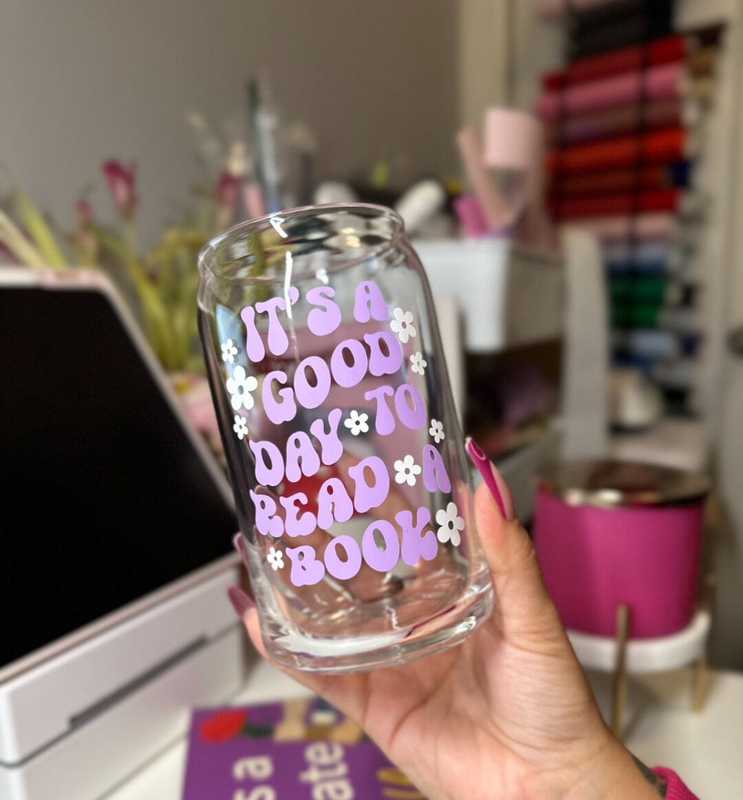 Book Lovers Cup | Iced Coffee Cup for Book Lovers | Glass Cup | Coffee ...