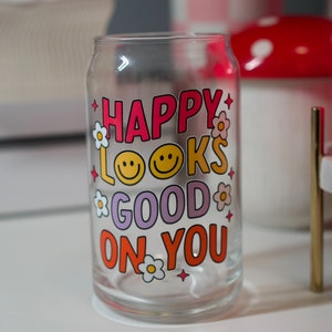 Motivational Glass Cup | Cute Cup | Glass Cup | Coffee Glass | Iced ...