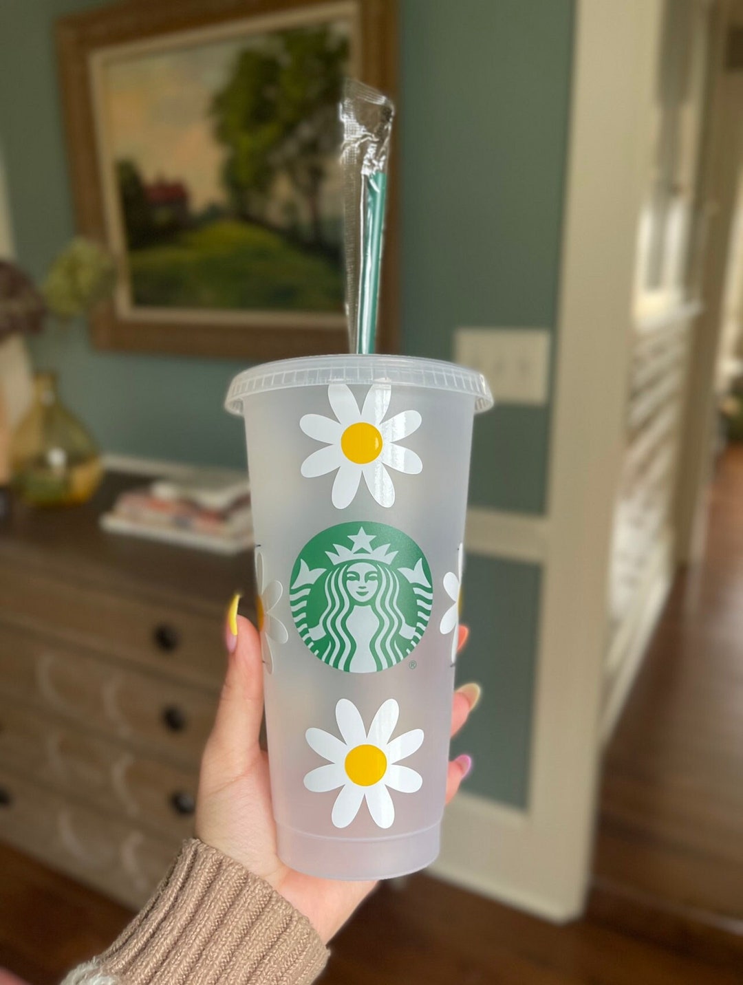 Daisy Cold Cup Tumbler Daisy Starbucks Cold Cup Venti Starbucks Cold ...