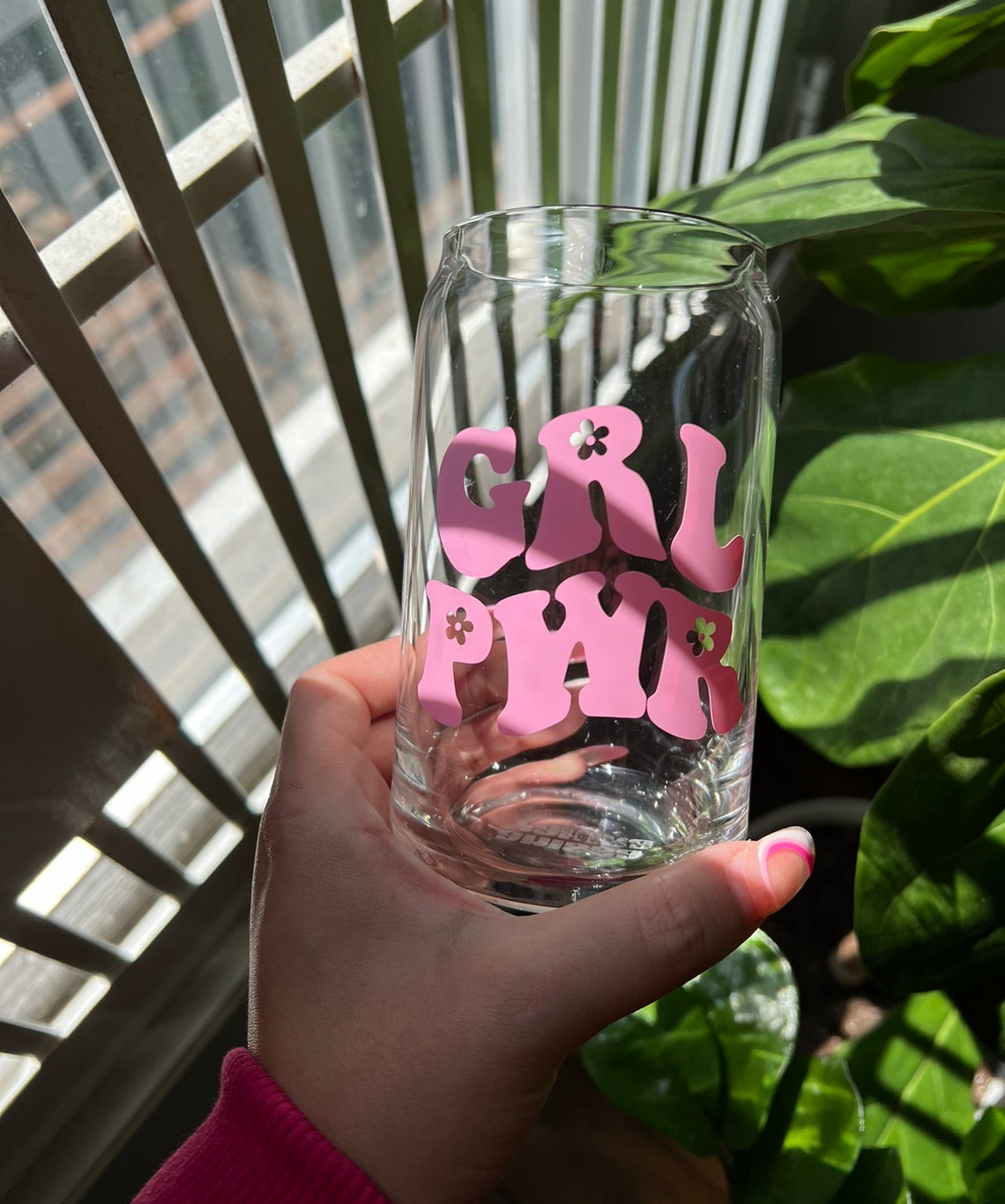 Girl Power Cup Positive Saying Cup Libbey Cup Glass Cup - Etsy
