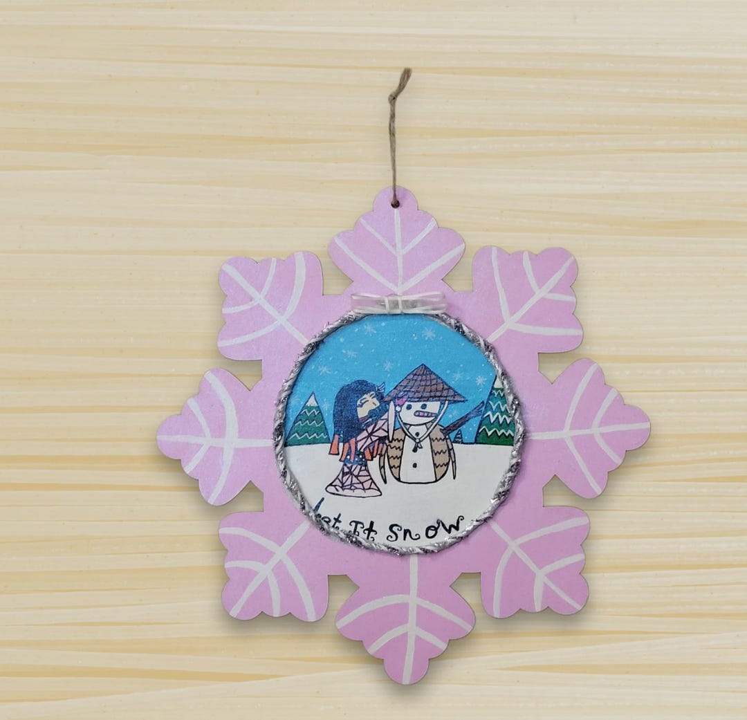 Demon Slayer Nezuko Winter Snowflake Sign (fan Mad) - Etsy