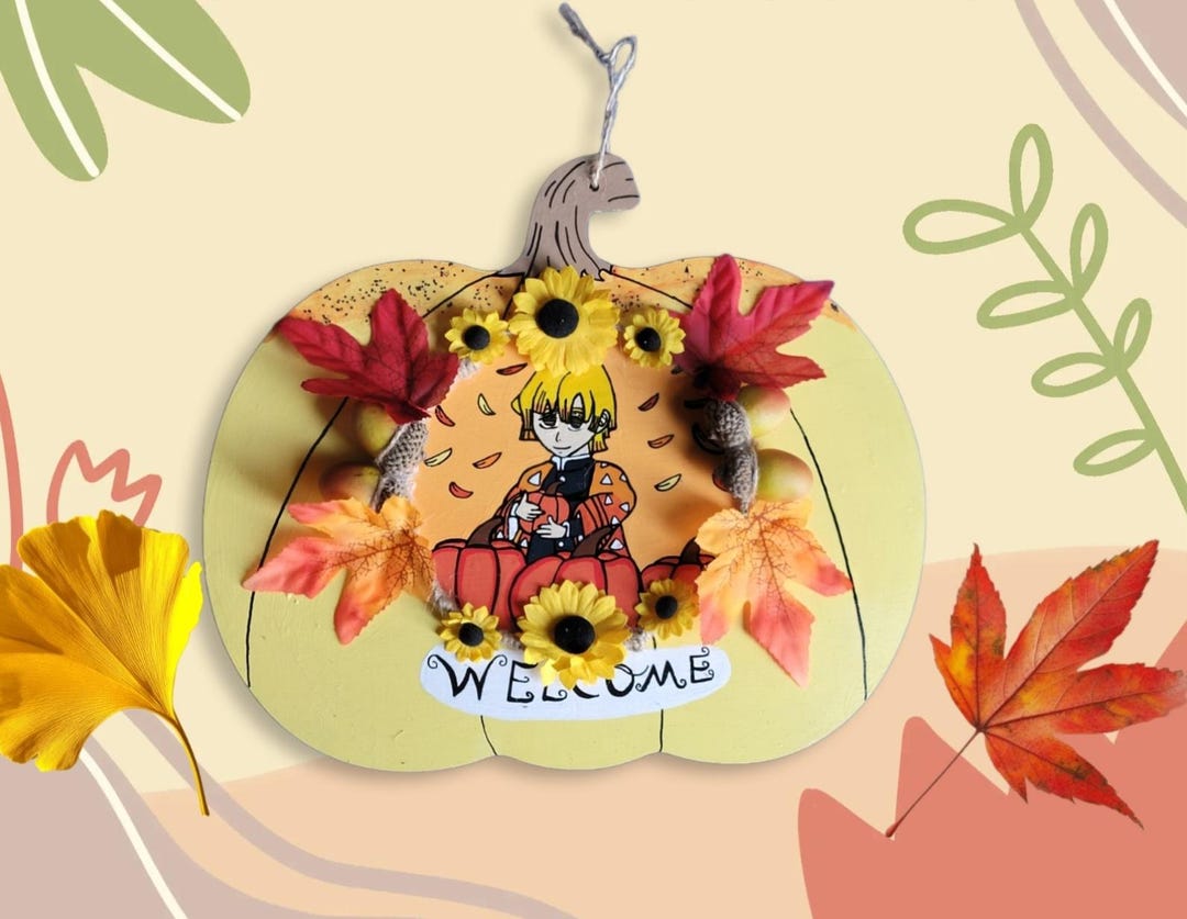 Demon Slayer Zenitsu Fall Pumpkin Sign (fan Made) - Etsy