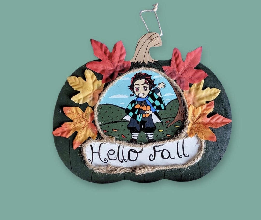 Demon Slyer Tanjiro Fall Pumpkin Sign (fan Made) - Etsy