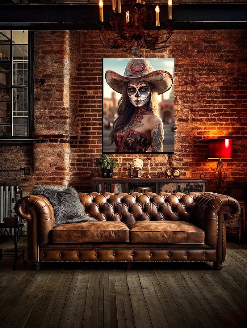 Day of the Dead Mexican Catrina Poster, Mexico Catrina Sugar Skull Girl ...