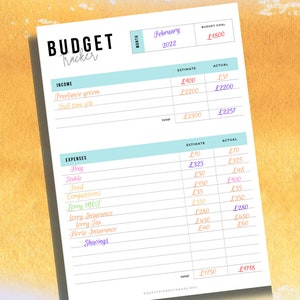 Budget Tracker Printable for Your Savings Goals in Blue - Etsy