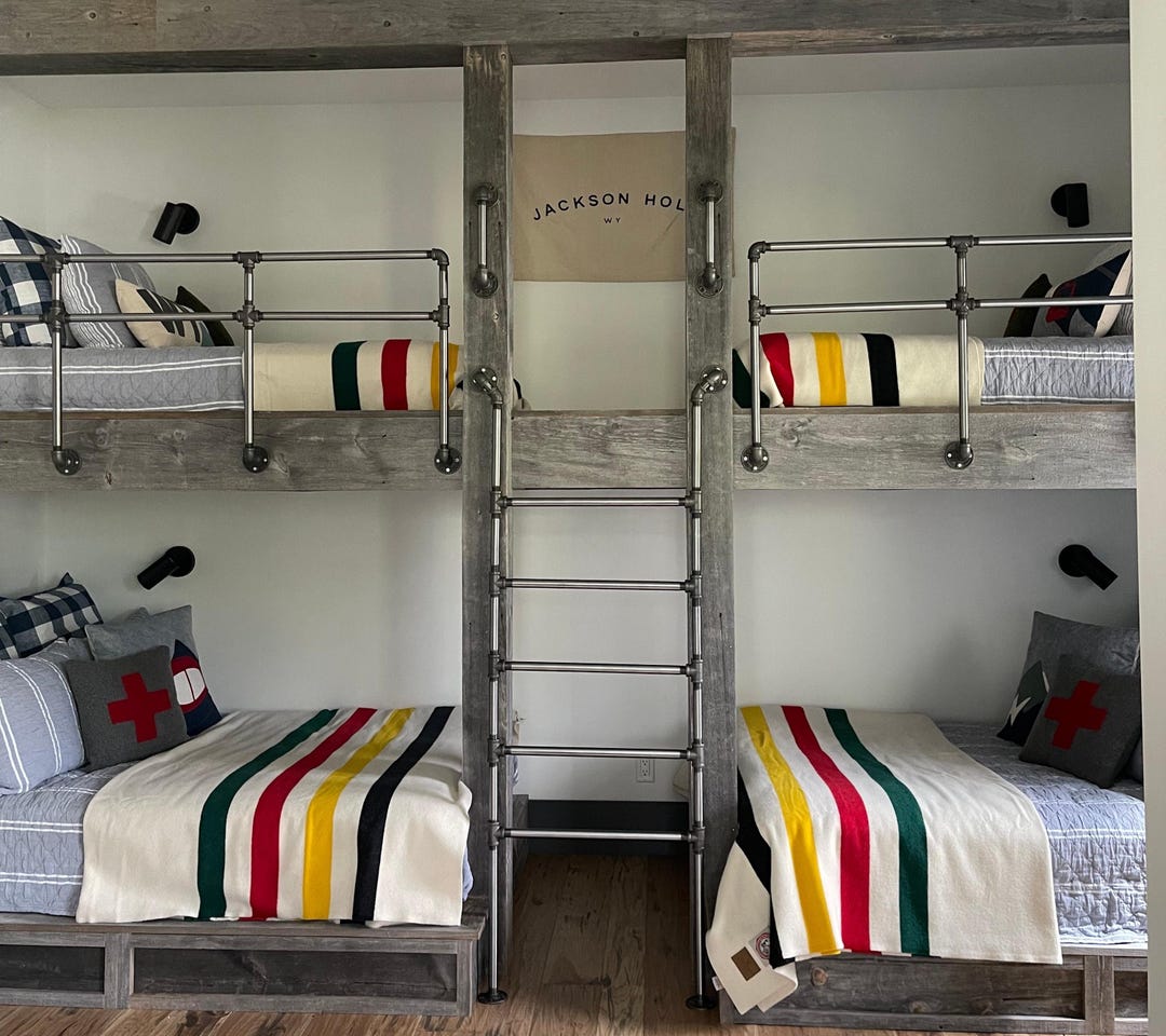 P#1724, 3/4" INDUSTRIAL Steel Pipe Bunk Bed Ladder and Guardrail ...