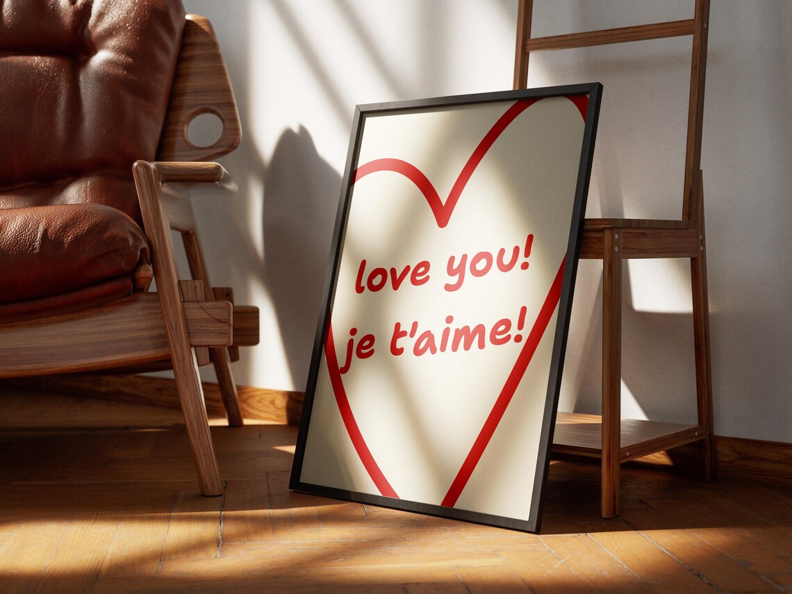 I Love You Poster, Love, Ti Amo, Te Amo, Amo-te, Je T'aime, Kocham ...