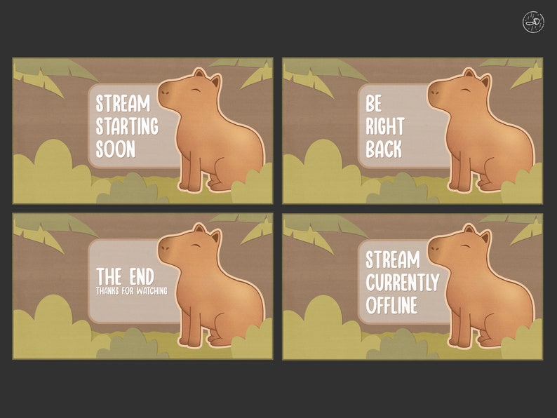 Animated Twitch Pack | Capybara Style | Animated Screens, Panels ...