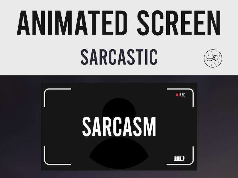 Animated Twitch Overlay | Sarcasm Screen, Stream Decoration - Etsy