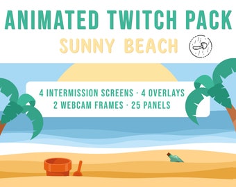 Twitch Overlays Beach - Etsy