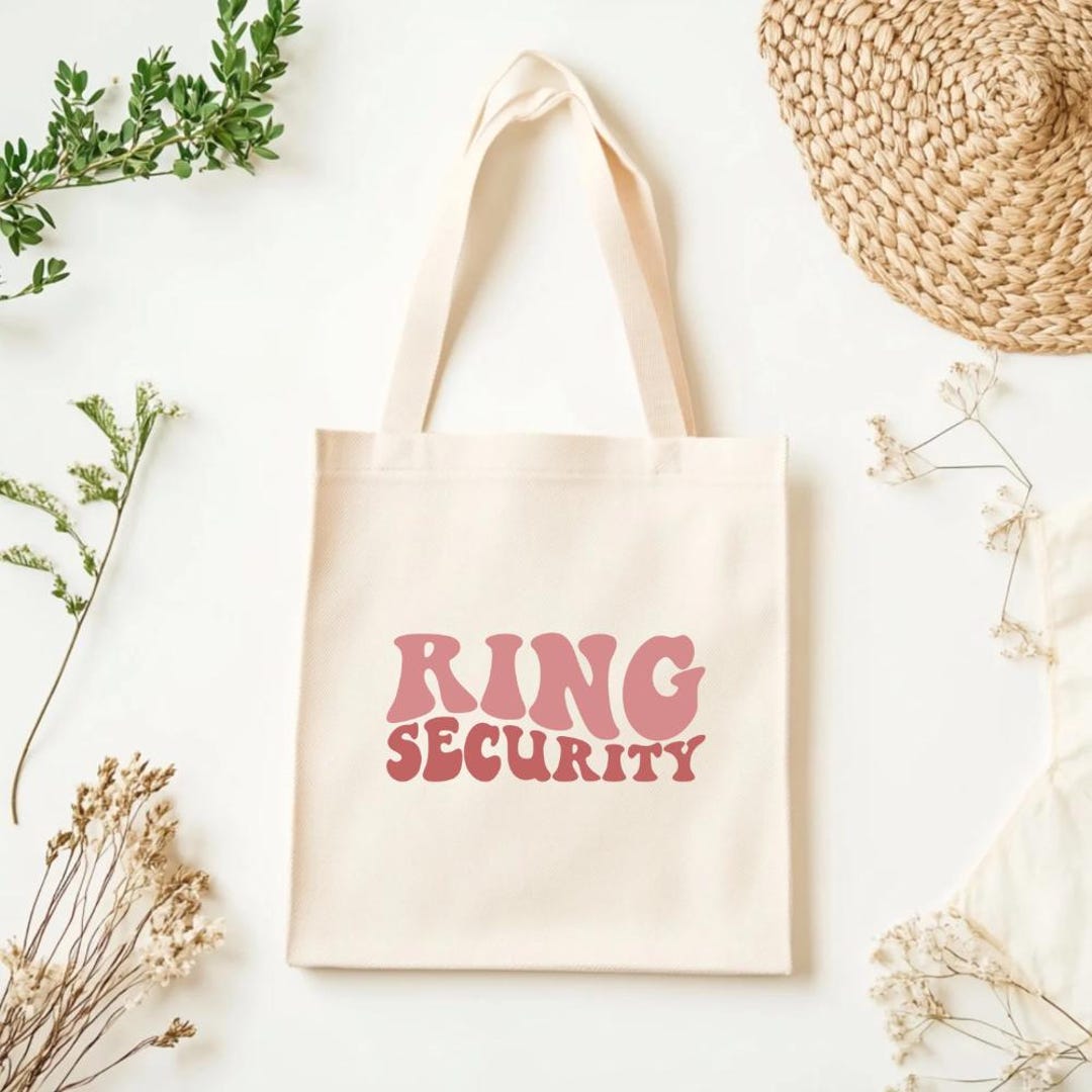 Ring Security Tote Bag Pink Bride Tote Bag Retro Shoulder Bag Wedding ...