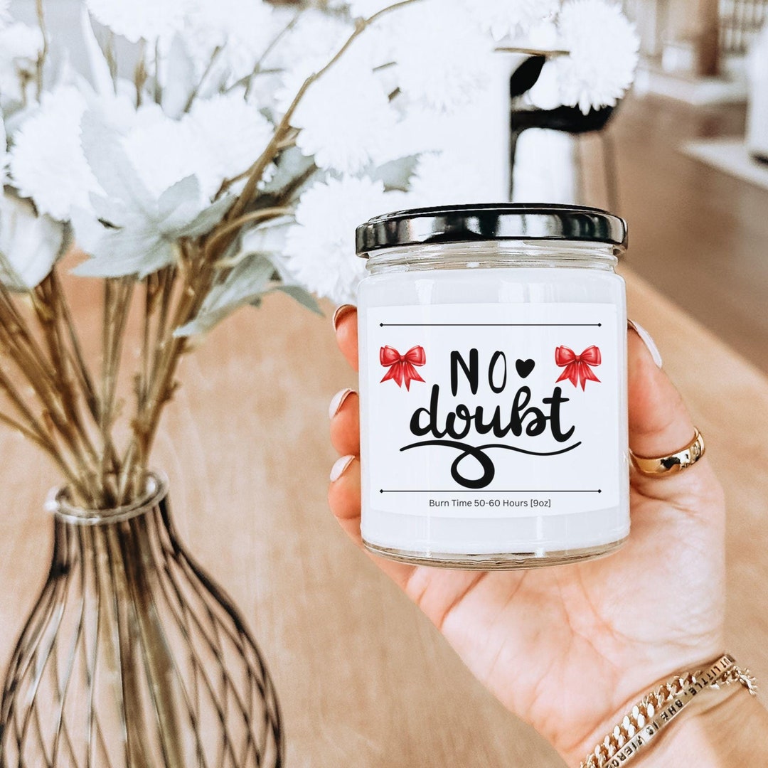 Red Coquette Motivational Candle No Doubt Positive Vibes Candle ...