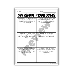 Multiplication and Division Word Problems Worksheets | Math Practice ...