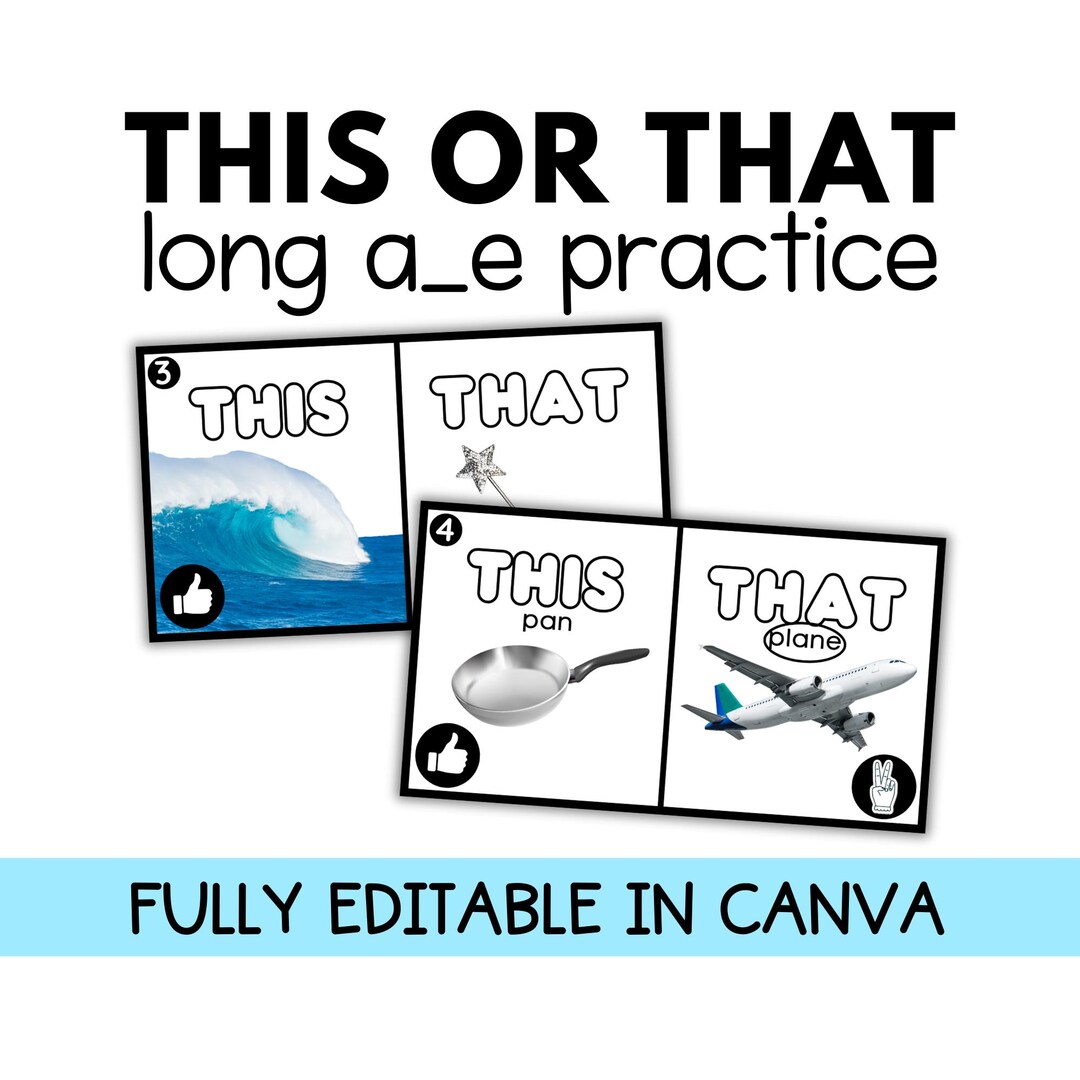 Cvce Silent E Phonics Game: Long A Vs Short A (printable & Digital ...