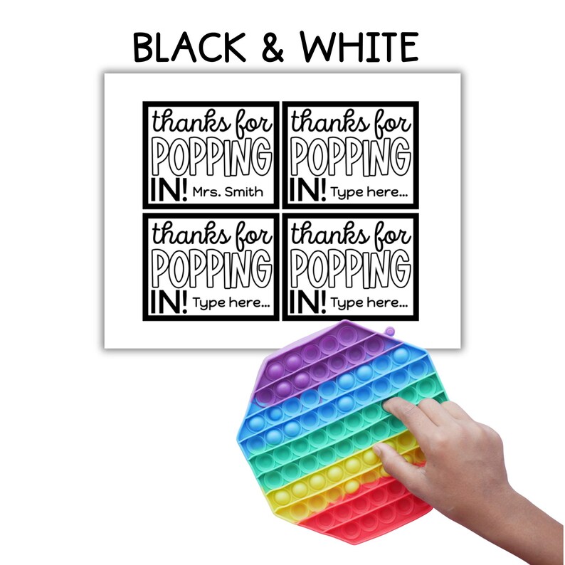 Editable Meet the Teacher and Open House Gift Tags | Thanks for Popping ...