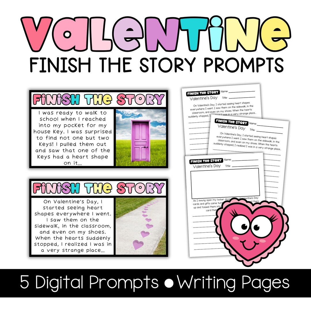 Valentine’s Day Finish the Story Writing Prompts | Creative Writing ...