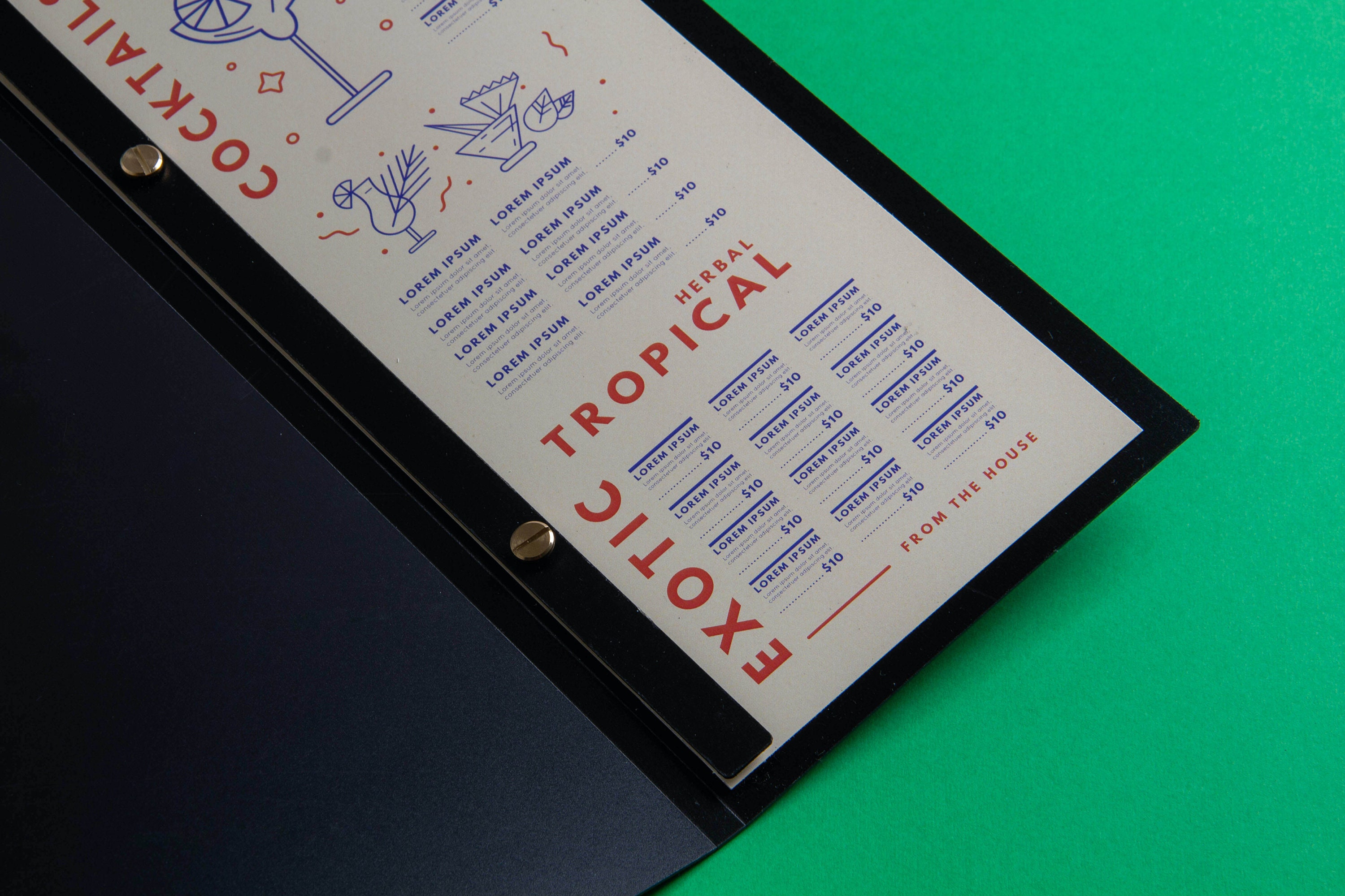 Plastic Menu Cover, Restaurant Menu Holder, Customizable Design - Etsy