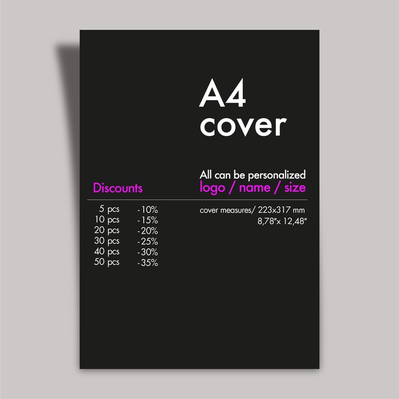 Menu Folio Book A4 Menu Restaurant Cover Menu Cover - Etsy