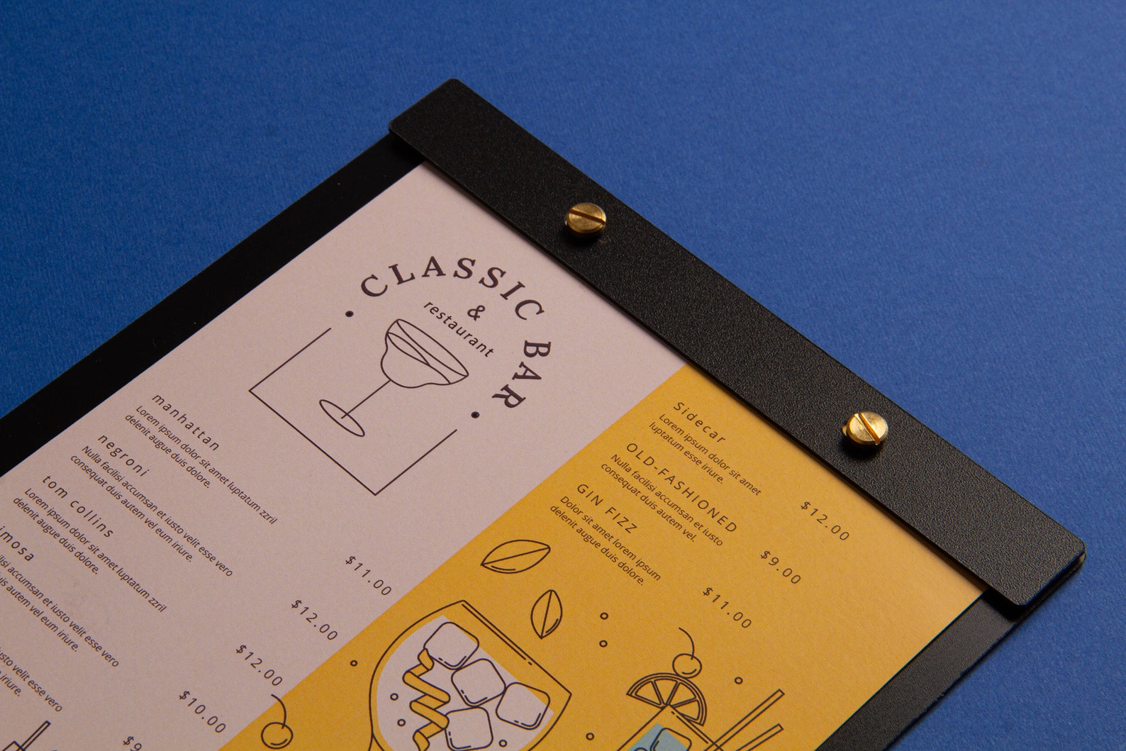 Menu A4, Restaurant Menu Cover, Cafe Bar Menu Board, Table Menu Folder ...