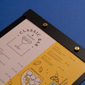 Menu A4, Restaurant Menu Cover, Cafe Bar Menu Board, Table Menu Folder ...