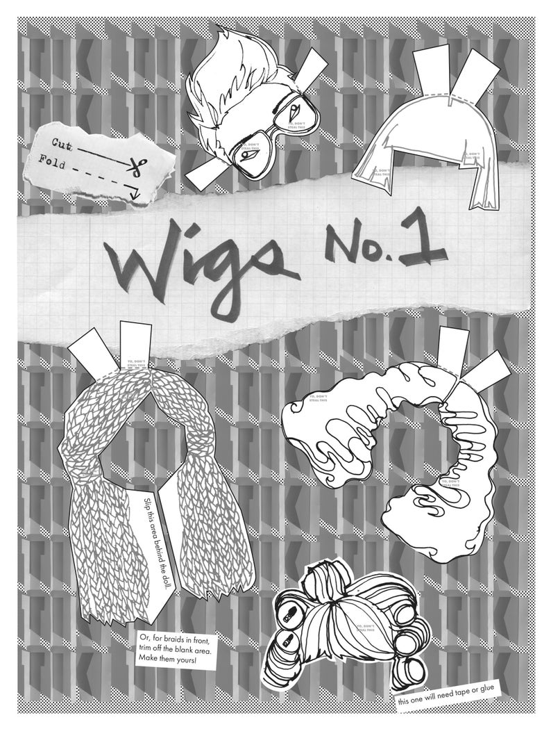 Paper Doll Wigs No.1 - Etsy