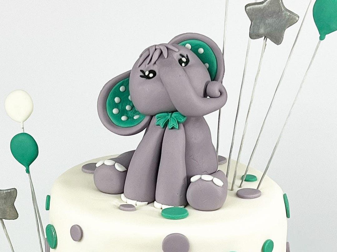 Elephant Cake Topper - Edible Topper for DIY Cake Decoration - Etsy