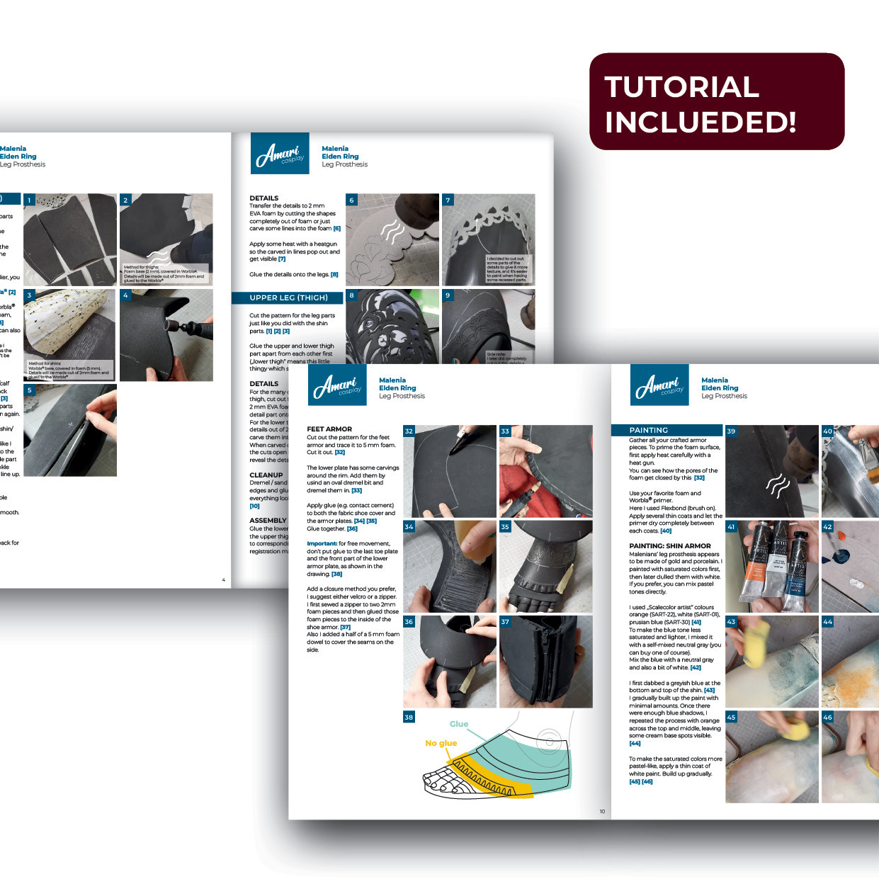PATTERN & TUTORIAL | Malenia Elden Ring Inspired Leg Armor / Prosthesis ...