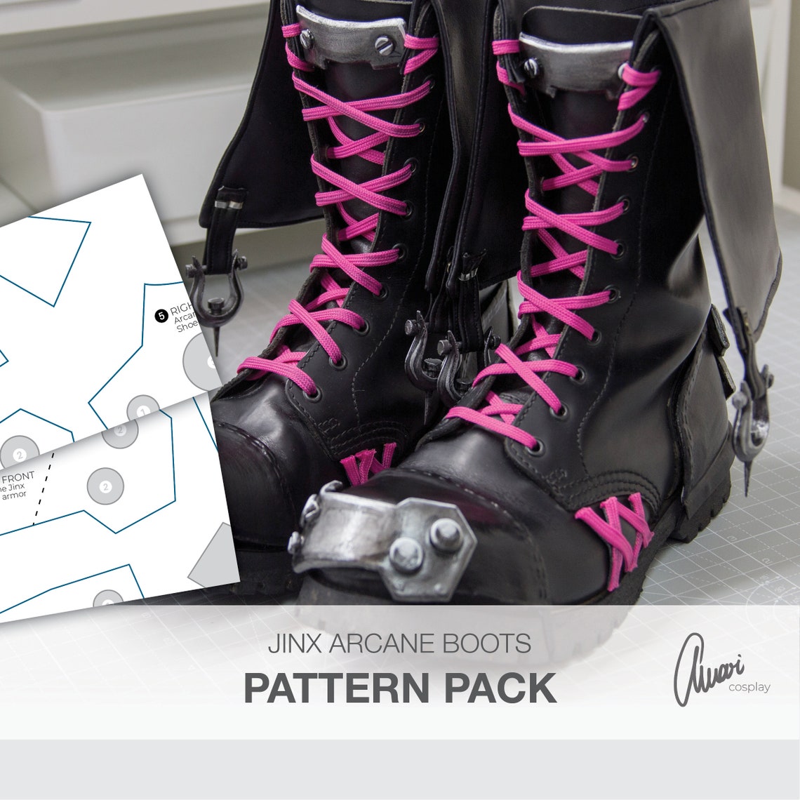 Jinx Boot Armor Pattern Pack for Jinx Arcane Cosplay - Etsy