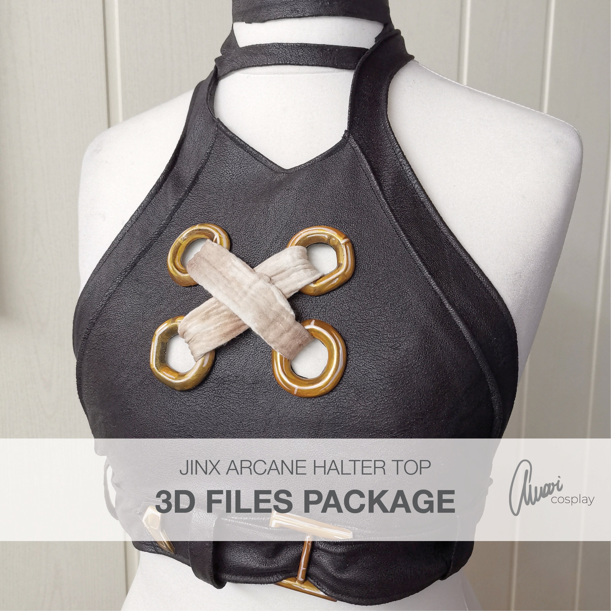 3D Stl Files for Jinx Arcane Halter Top Cosplay 3D Files Only - Etsy