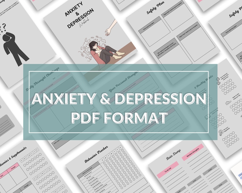 Editable & Printable Anxiety and Depression Journal Depression Journal ...